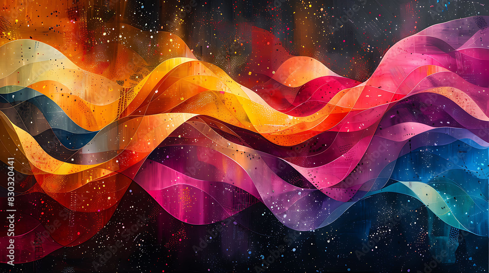 Abstract art inspired the colors and patterns of spectroscopy ...