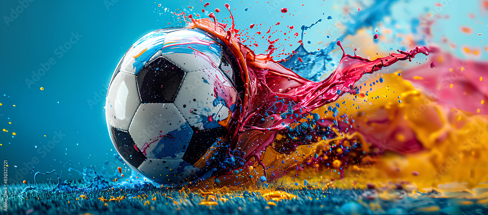 Vibrant Celebration of Euro 2024 Dynamic Artistic Representation of ...