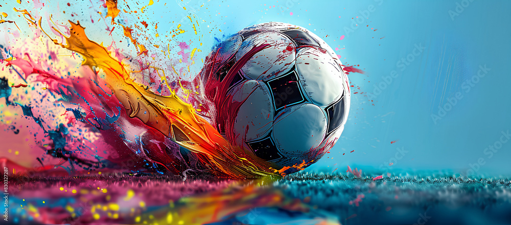Vibrant Celebration of Euro 2024 Dynamic Artistic Representation of ...