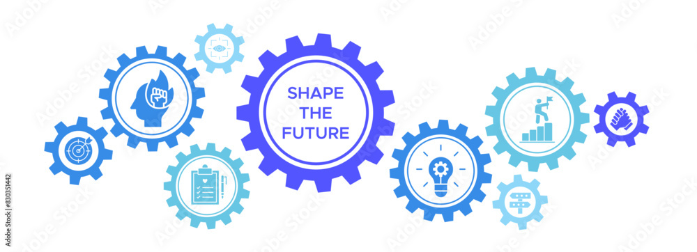 Shape the future banner web icon vector illustration concept for ...
