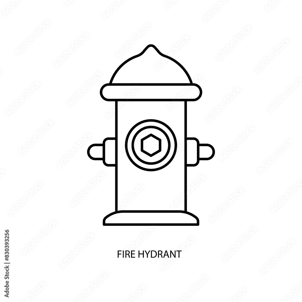 fire hydrant concept line icon. Simple element illustration. fire ...
