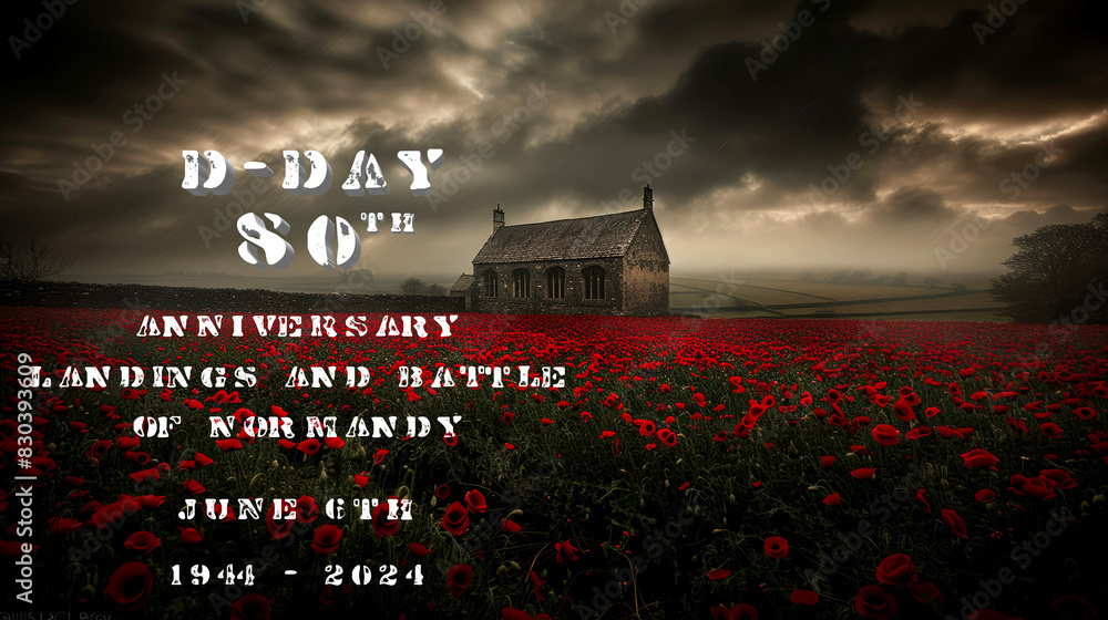 D Day 80th anniversary landing and battle of Normandy, Poppy Day ...