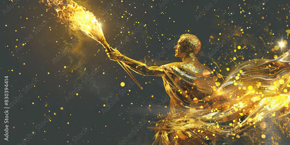 The Illuminated Torch of Generation Z Hope: A youthful protester ...