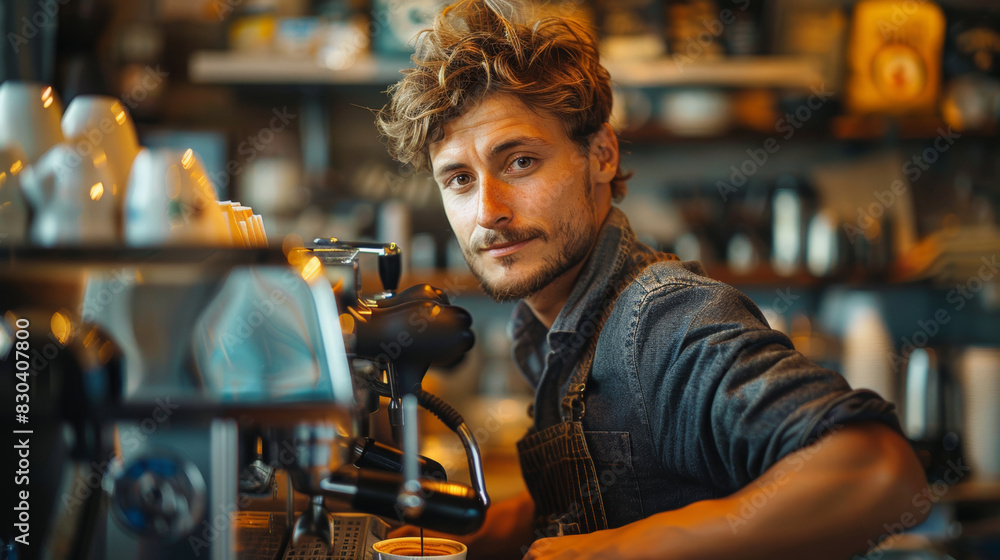 coffee artistry, skilled barista meticulously crafting espresso shots ... coffee artistry, skilled barista meticulously crafting espresso shots ...