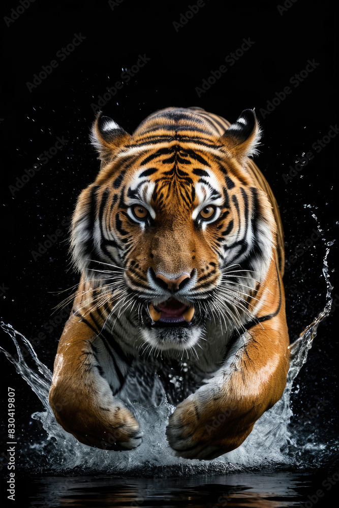 tiger's attack, Realistic images of wild animal attacks Stock Photo ...