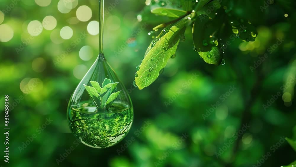 World nature conservation day and environment day concept. A drop of ...