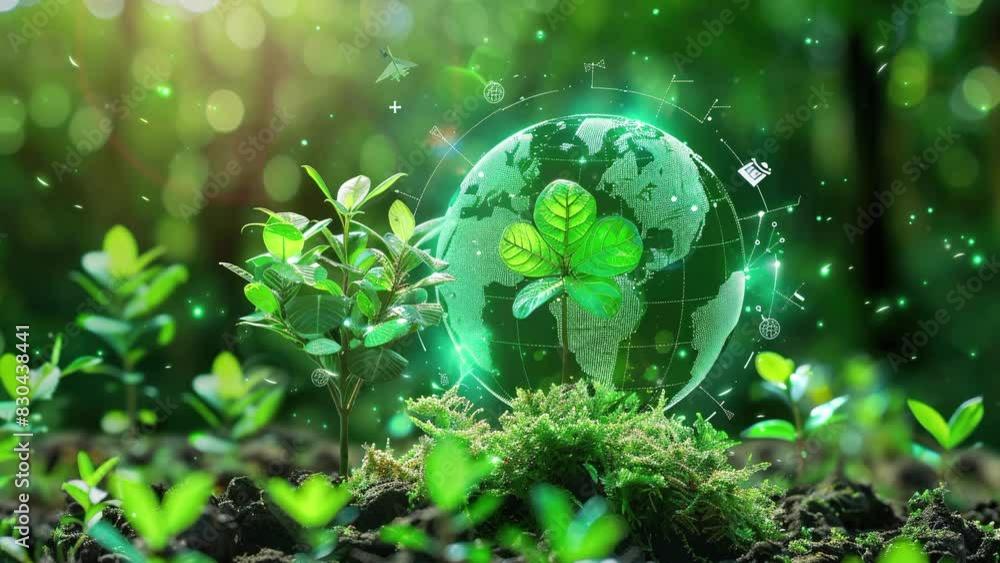 World nature conservation day and environment day concept. Tree and ...