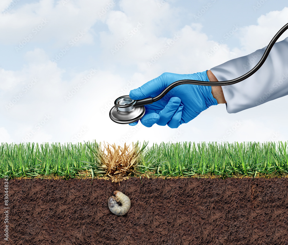 Lawn Disease Diagnosis as grass grub damage as chinch larva damaging ...