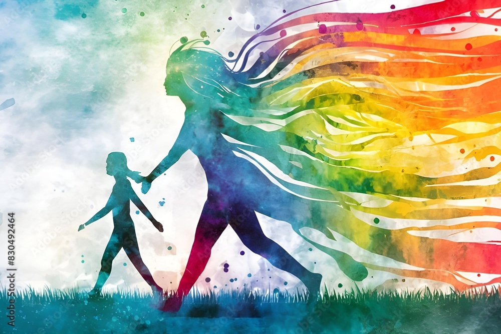 spirit human body walking inspiring rainbow way mind mental health soul ...