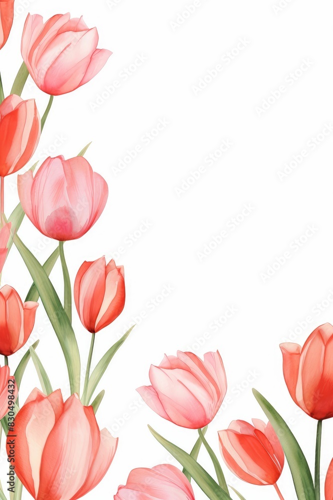 tulip themed frame or border for photos and text. in different shades ...