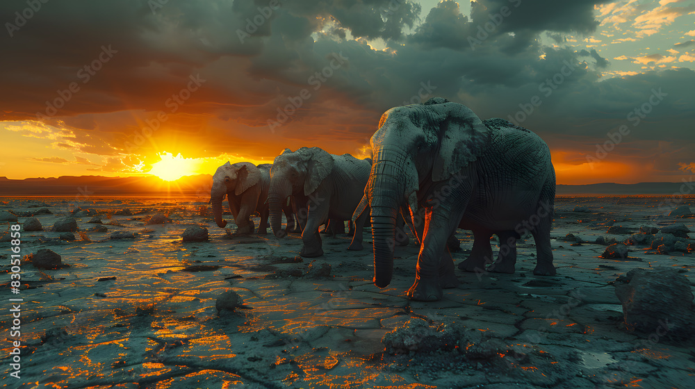 An elephant seeks refuge from rising temperatures, the effects of ...