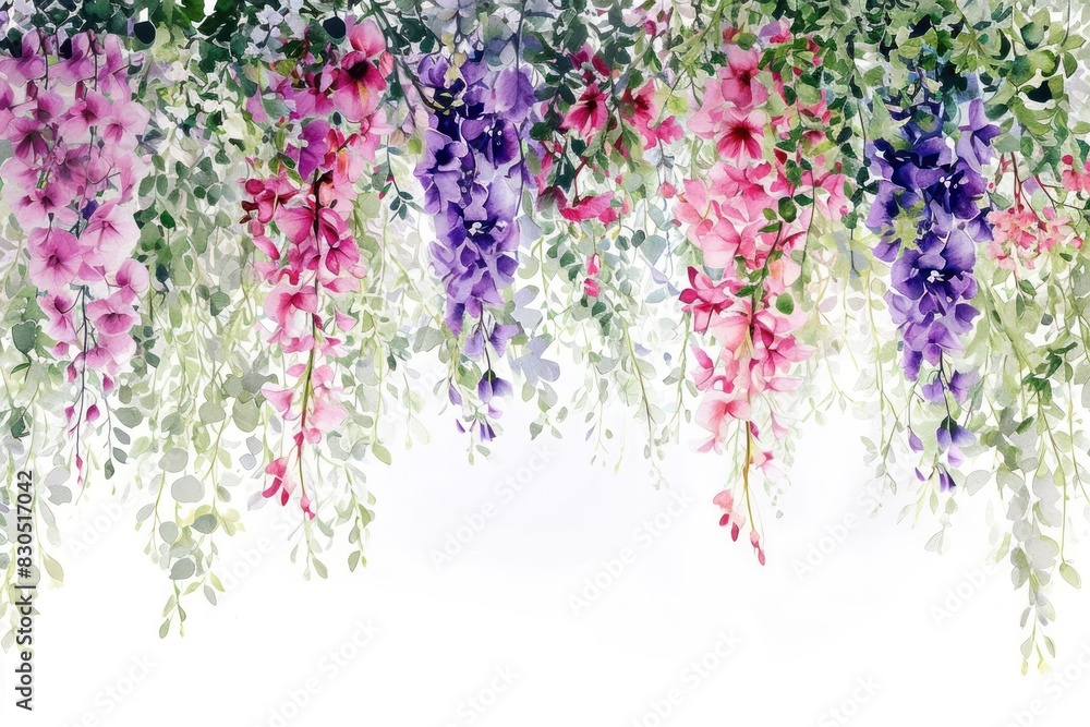 Spring flowers nature blossom hanging. Stock Illustration | Adobe Stock