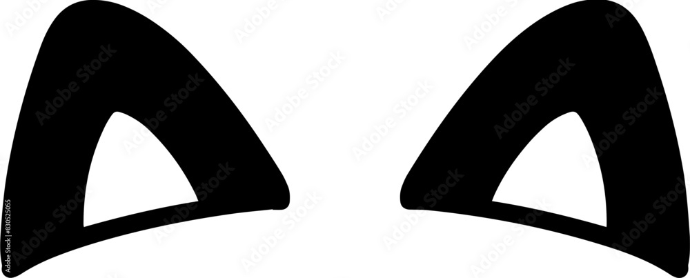 Cat ears illustration icon, cat, ears, cartoon, cute, illustration ...