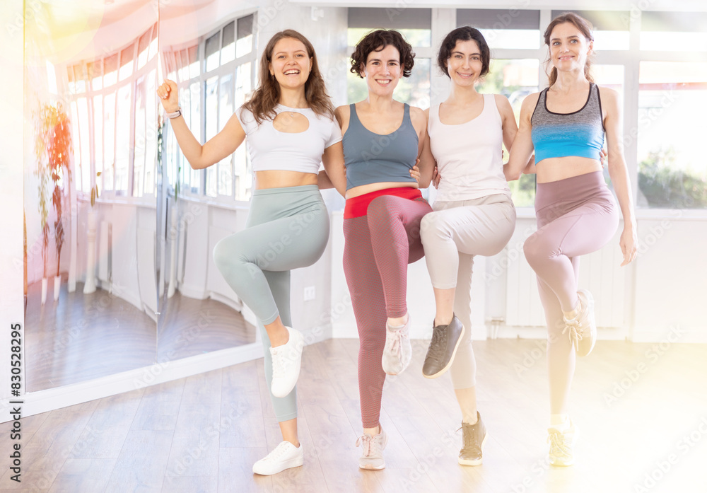 Group of girls with middle-aged woman couch perform Irish folk dance ...