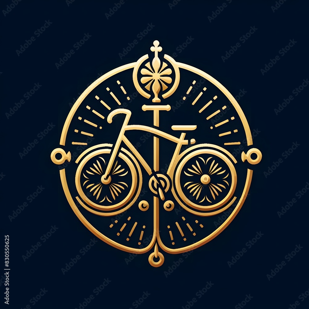 AI Generate of Luxury Golden Gold Bicycle, Sepeda, Transportation ...