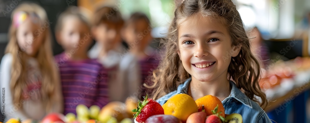 Children Learning About Healthy Eating and the Food Pyramid in School ...