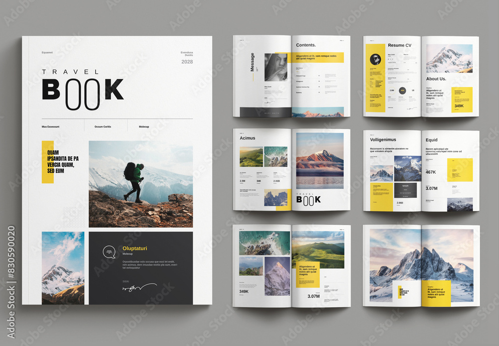 Travel Book Layout Stock Template | Adobe Stock
