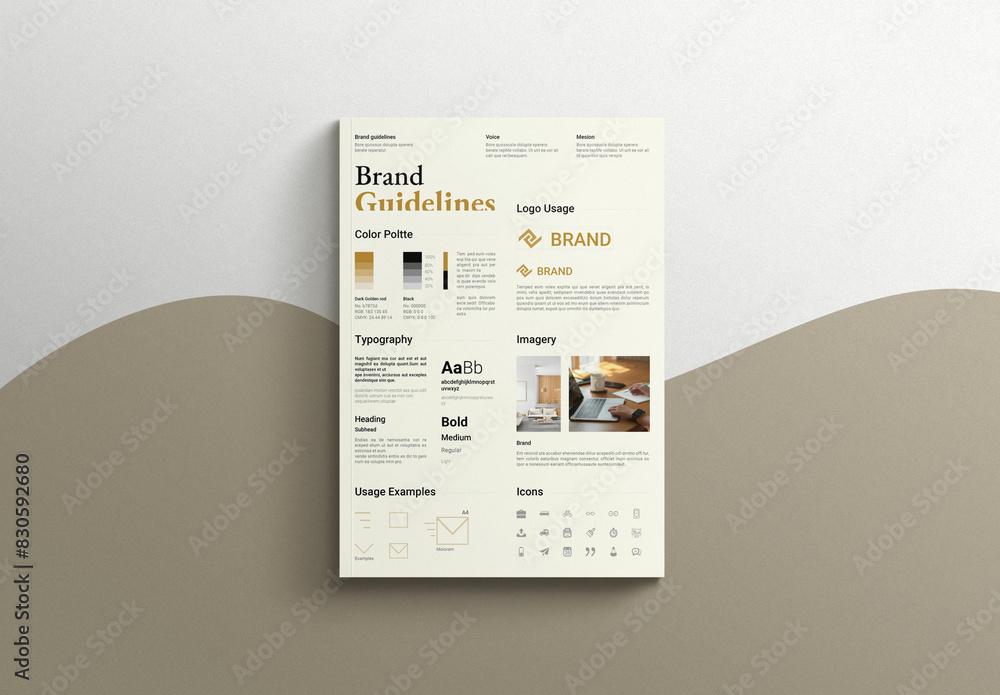 Brand Guidelines Flyer Poster Stock Template | Adobe Stock