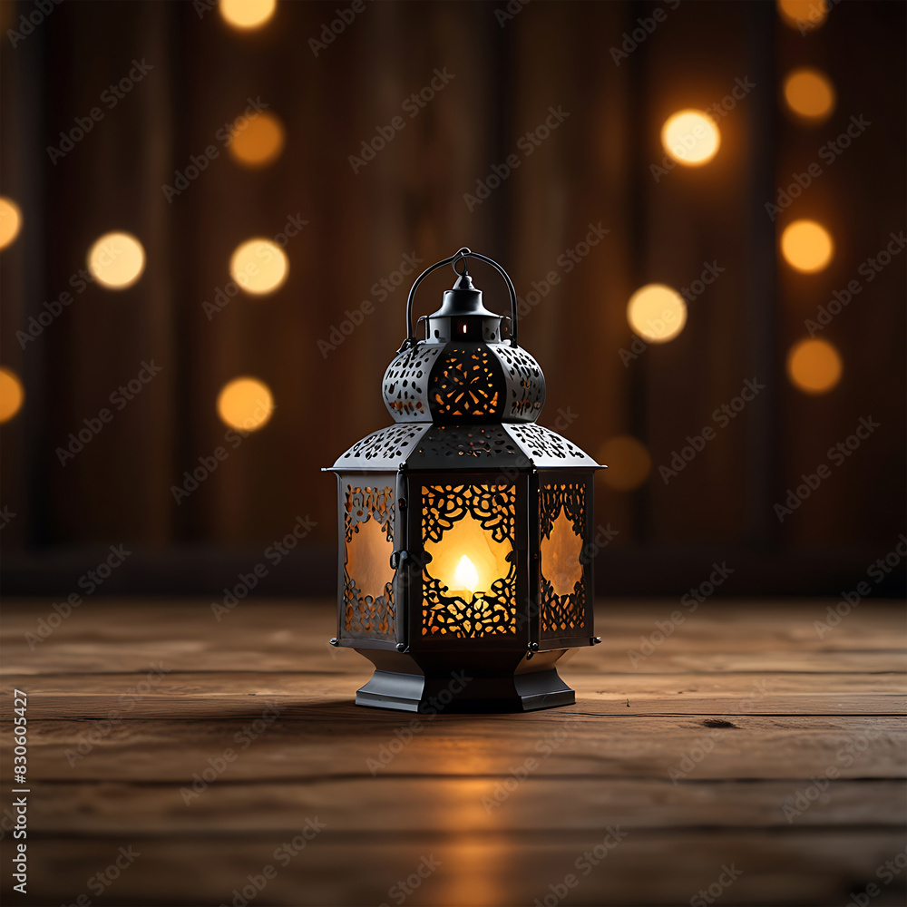 Islamic eid ul adha gold and white background lamp lighting horizontal ...