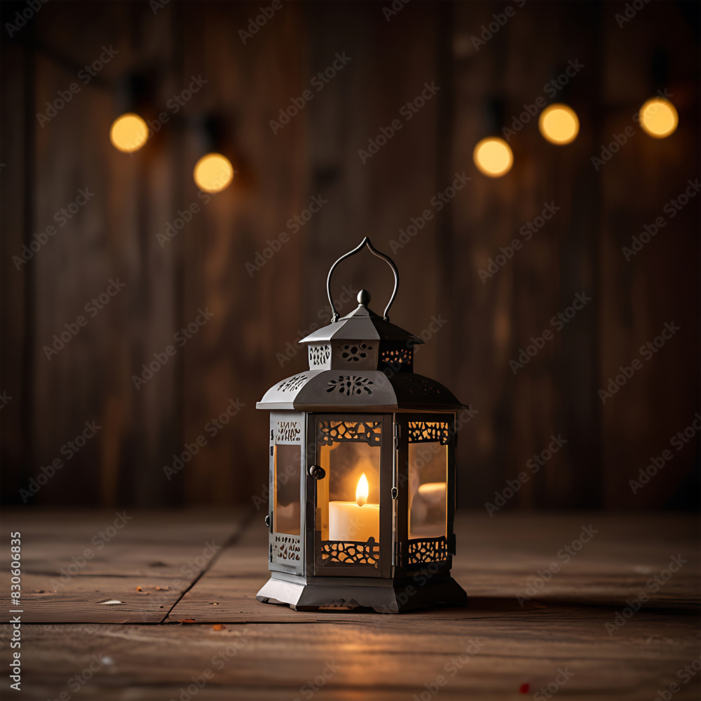 Islamic eid ul adha gold and white background lamp lighting horizontal ...