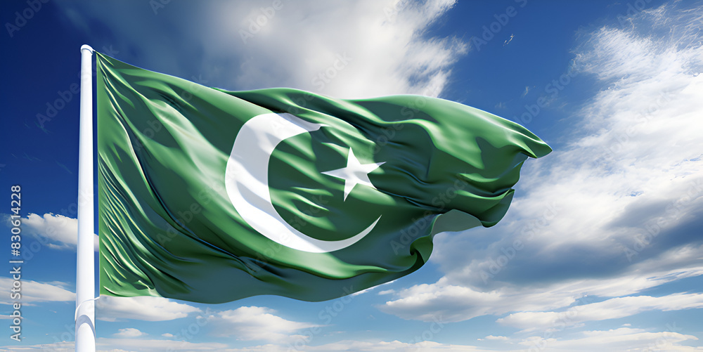 Pakistan day is celebrated flag creative and uniqe photo background ...