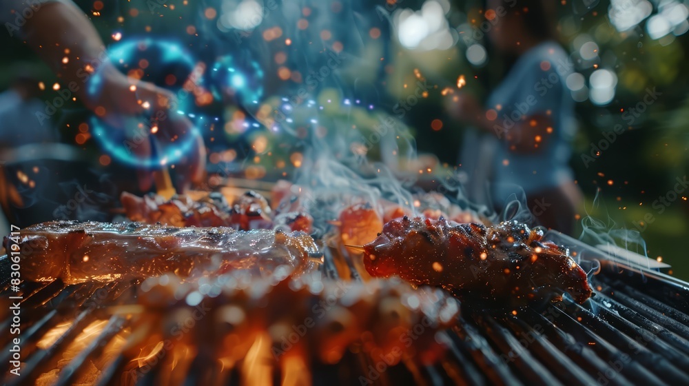 Labor Day Weekend celebrates workers with closeup shots of a barbecue ...