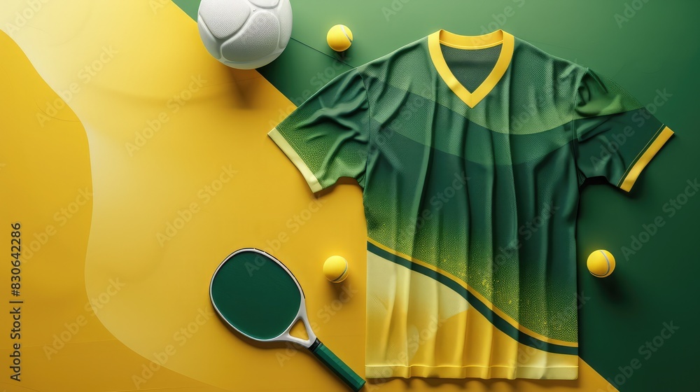 mockup illustration design of sports jersey, football, table tennis ...
