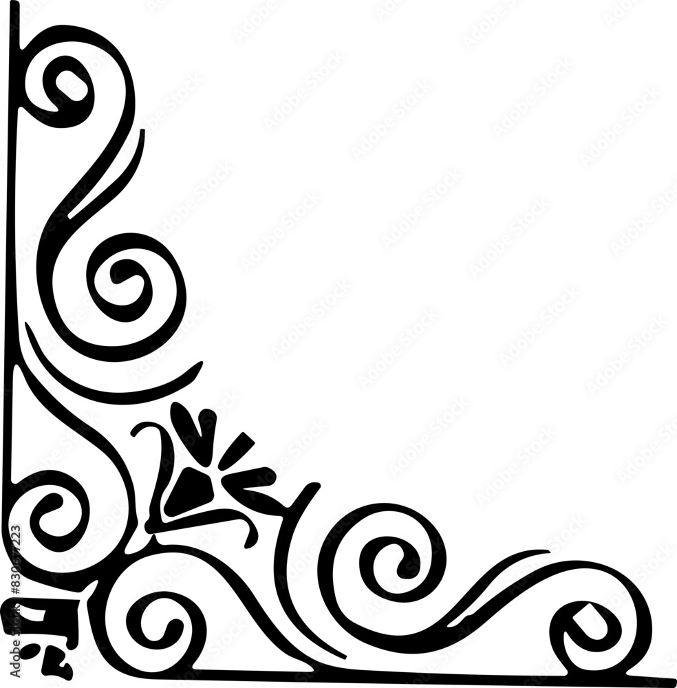 Corner border vector icon. frame illustration sign. Vintage frame and ...