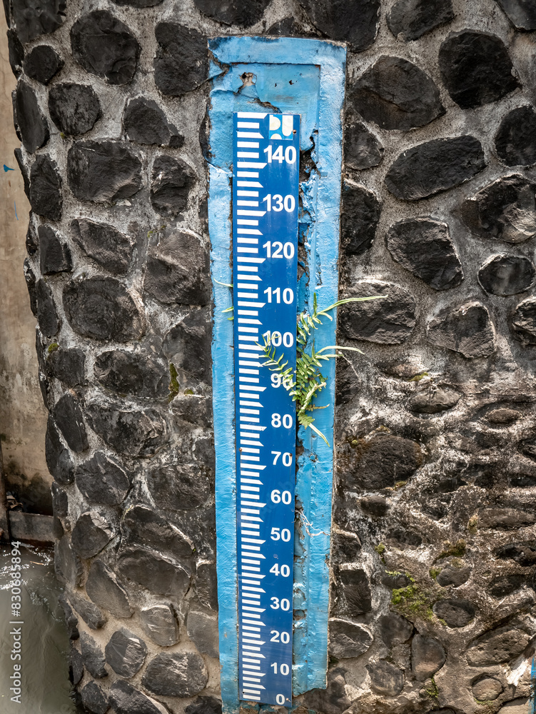 river water level measuring device to monitor the level of flood risk ...