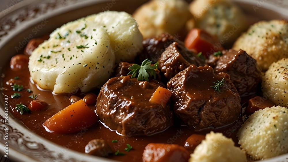 "Experience the rich flavors of Czech beef goulash, simmered to ...