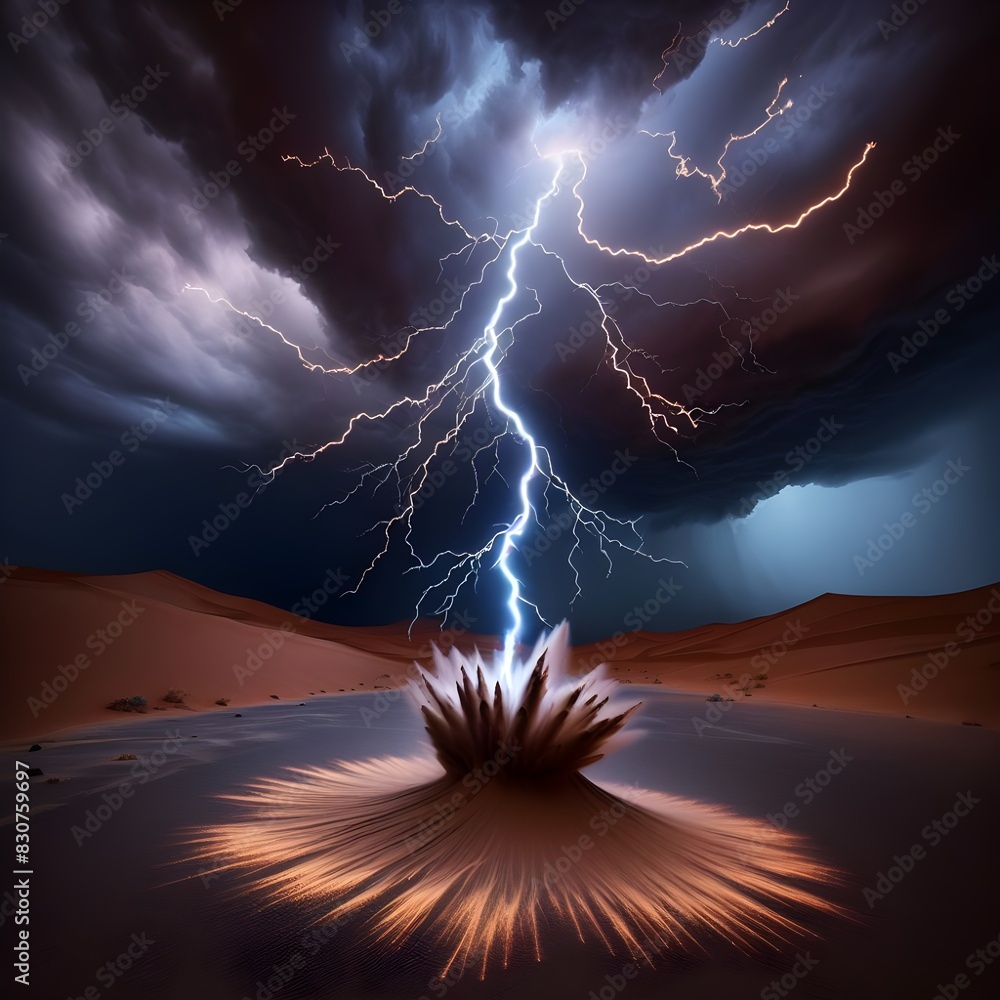 Lightning, with its shocking power, instantly transforms ordinary sand ...