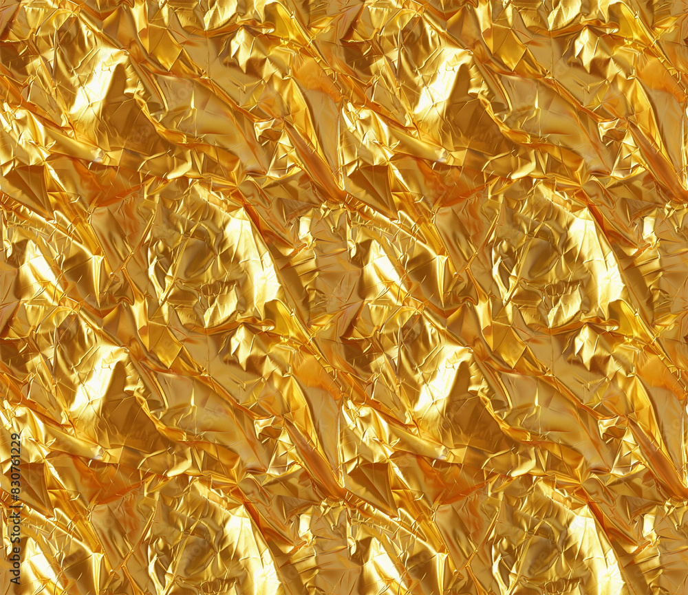 Realistic plastic wrap texture seamless texture. Gold seamless plastic ...