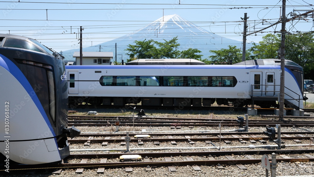 Japan ,FujiKawaguchiko May 17 2024: The Fuji Excursion is a regular ...