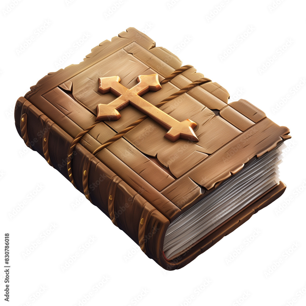 Holy bible with cross 3d icon on transparent background. 3D holy bible ...