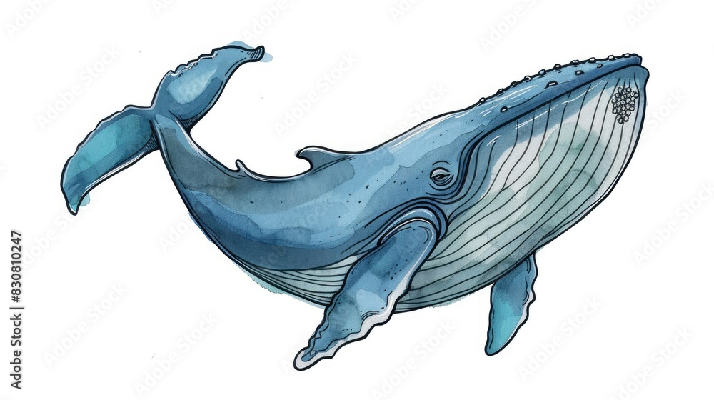 Kindergarten activity tracing and coloring a whale Stock Illustration ...