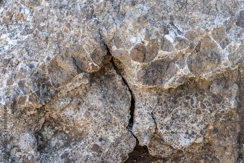 Caliche with Tuff, Tuff is a type of rock made of volcanic ash ejected ...