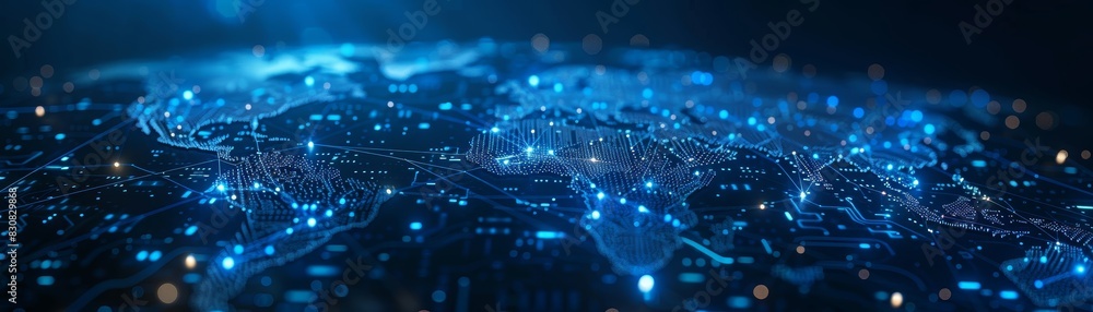 Abstract blue sky background with white particles floating around Stock ...