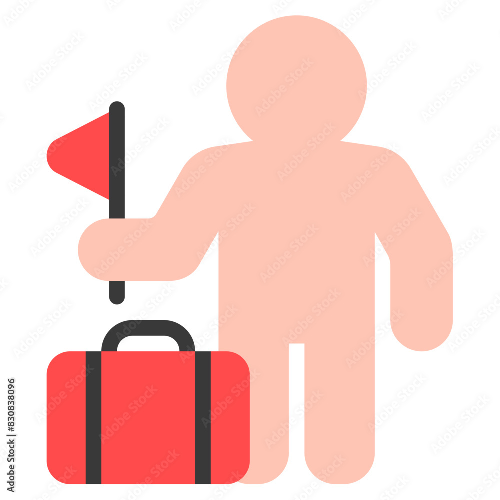 Travel guide icon with flat style. Suitable for website design, logo ...