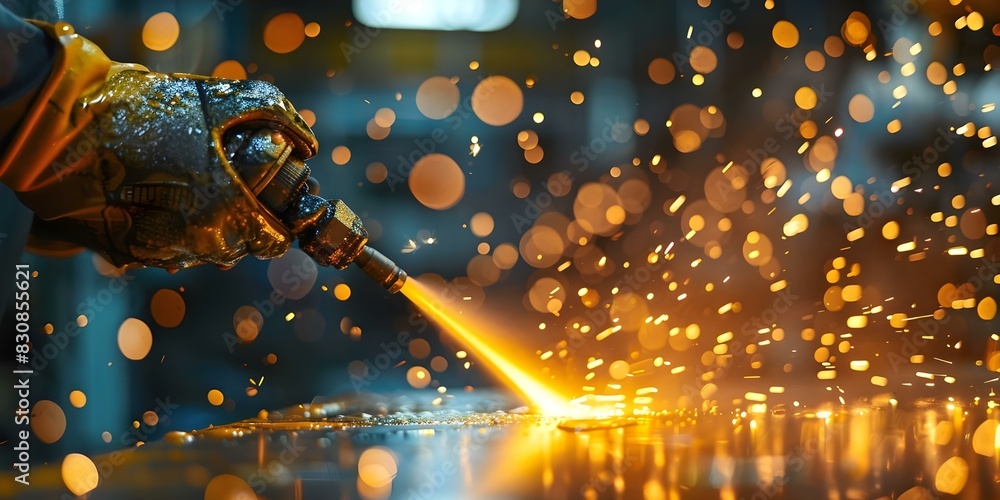 Spraying liquid resins onto metal enhancing protection against ...