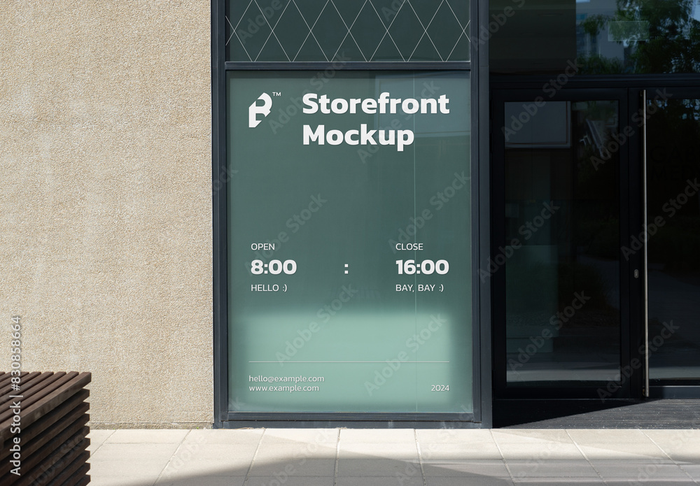 Front View Storefront Mockup Stock Template | Adobe Stock