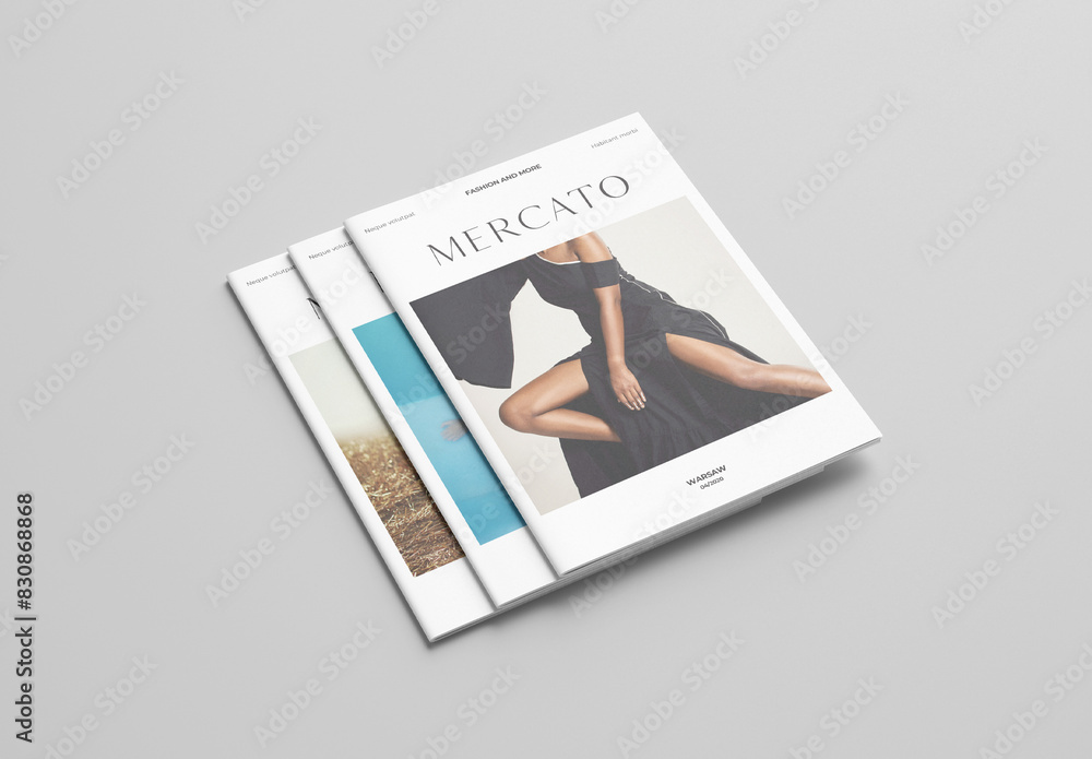 Three Cover Magazine Mockups Stock Template | Adobe Stock