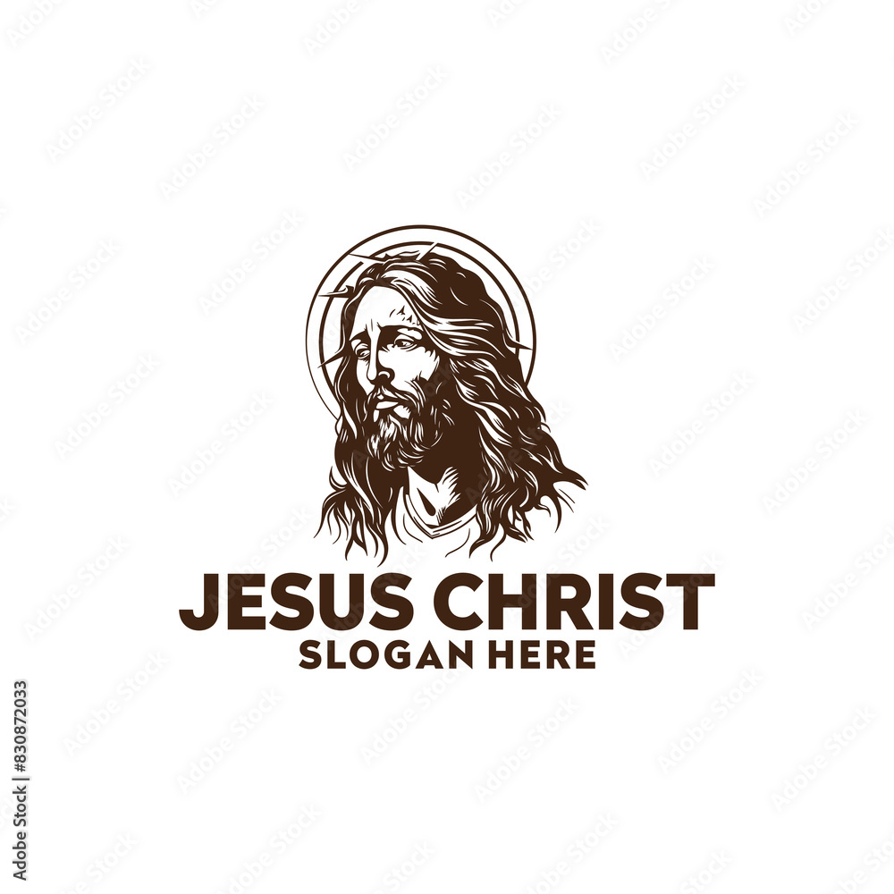 Jesus christ logo vector illustration Stock Vector | Adobe Stock