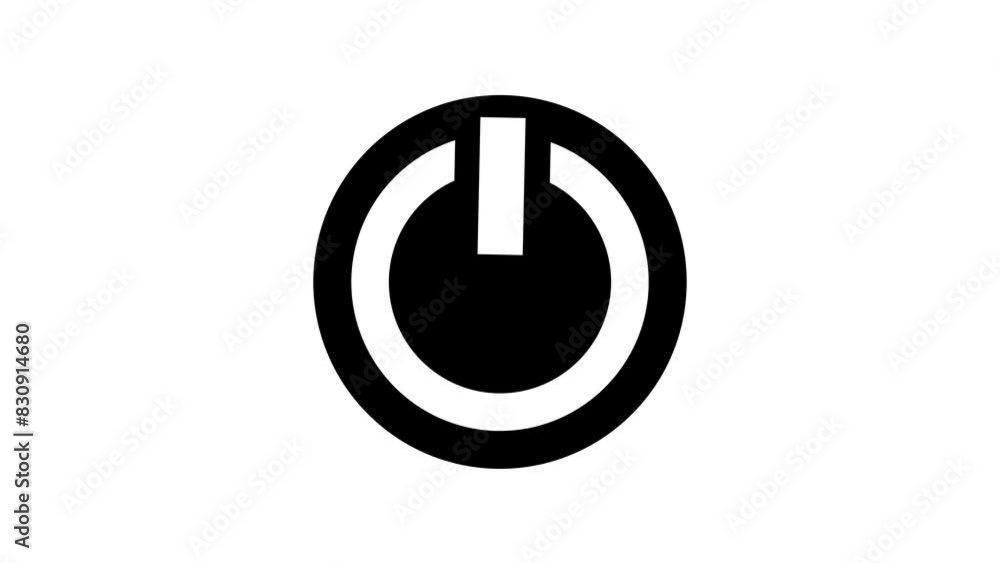 power button icon vector. power button icon on white background. power ...