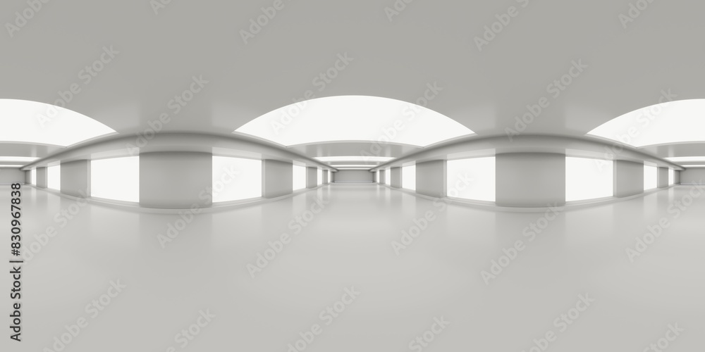 Full spherical hdri panorama 360 degrees of empty exhibition space ...