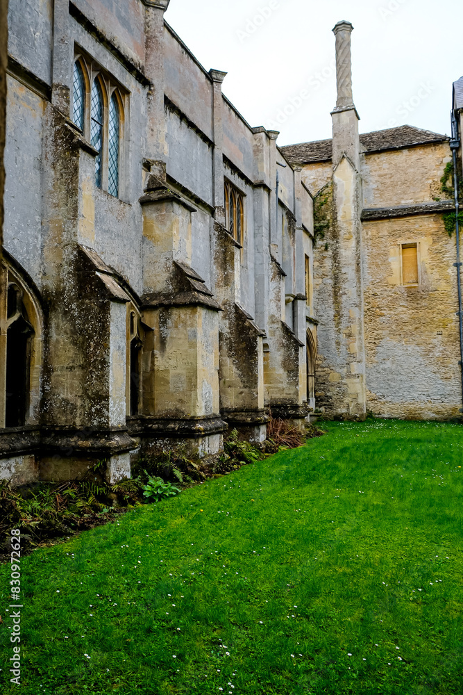 Lacock, Wiltshire, Cotswolds, England, UK - 08.04.2024. Lacock Abbey in ...