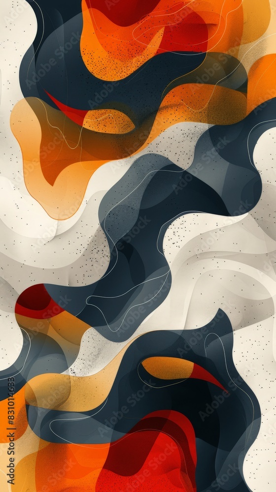 Design a modern overlay with abstract shapes. Illustrate irregular ...