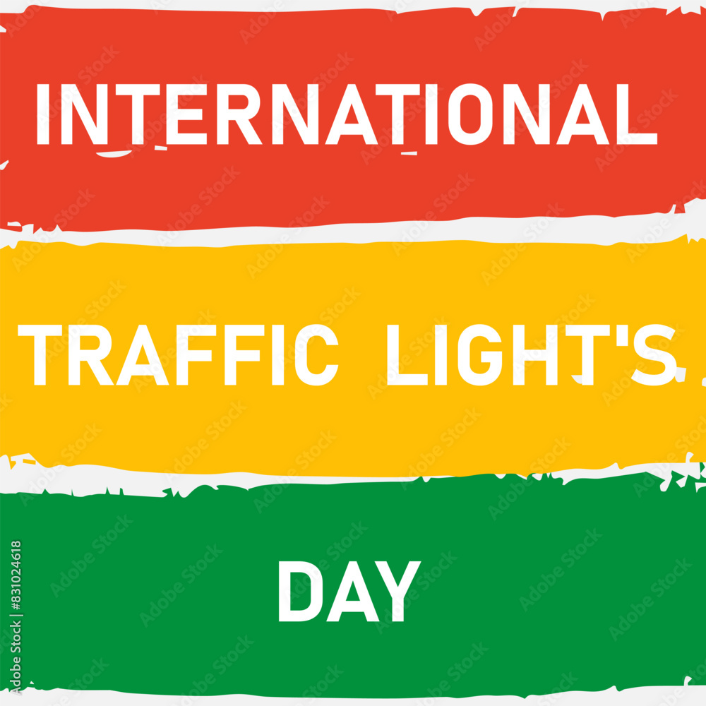 International Traffic Light's Day. August 5. Template for background ...