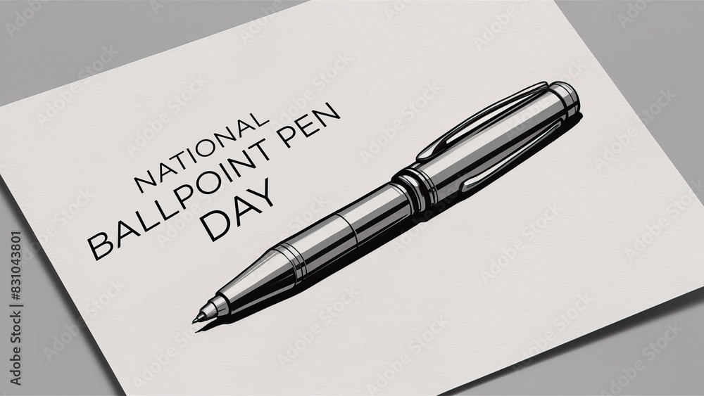 National Ballpoint Pen Day, social media post, banner, background ...