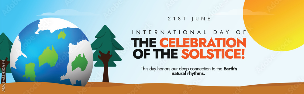 International day of the celebration of the solstice cover banner, post ...