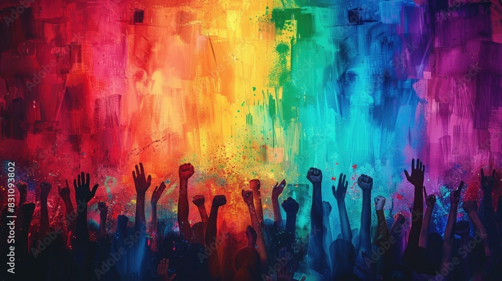 LGBTQ community pride month visual album full portrait with pride ...